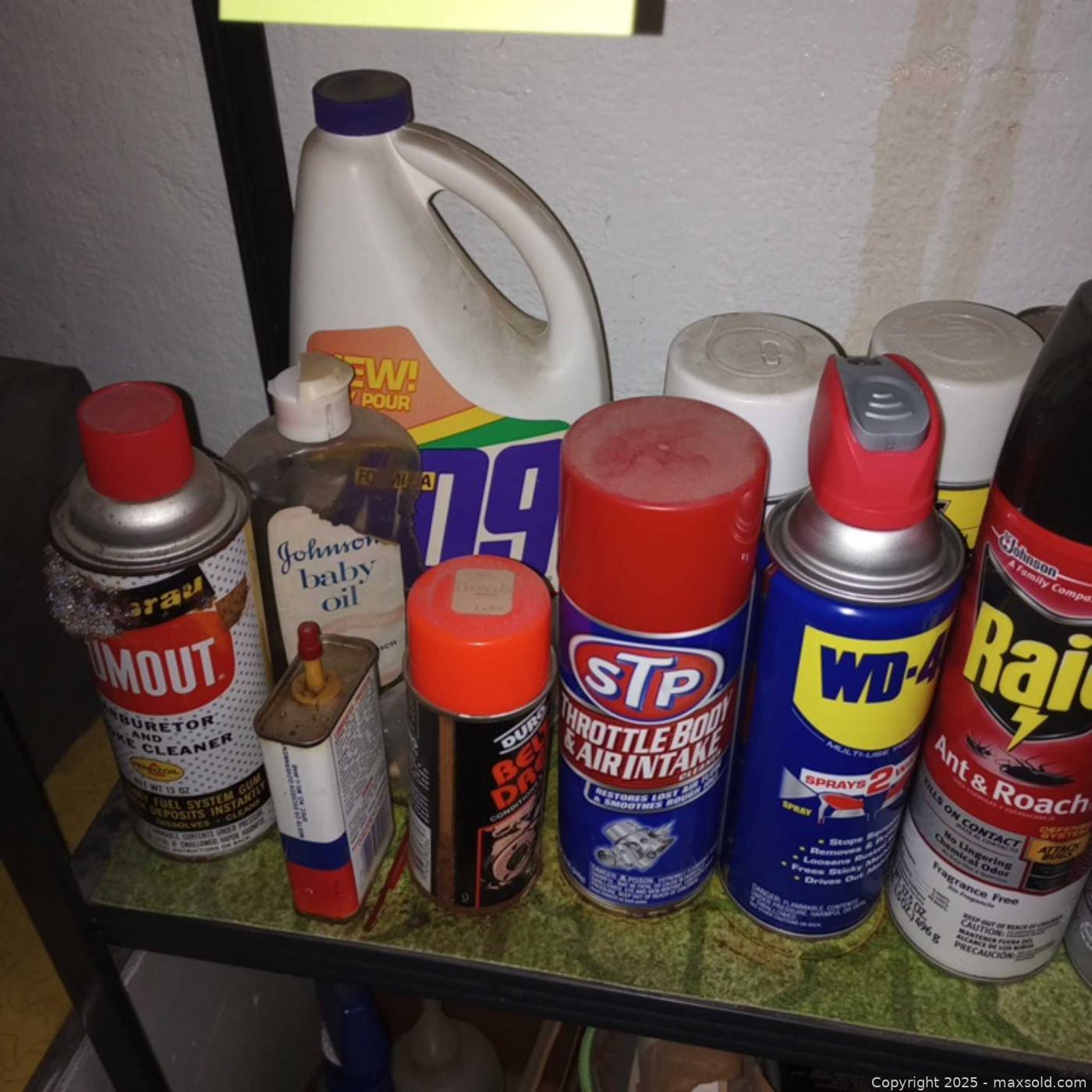 Assorted aerosol, spray and bottle cleaners, lubricants and ...