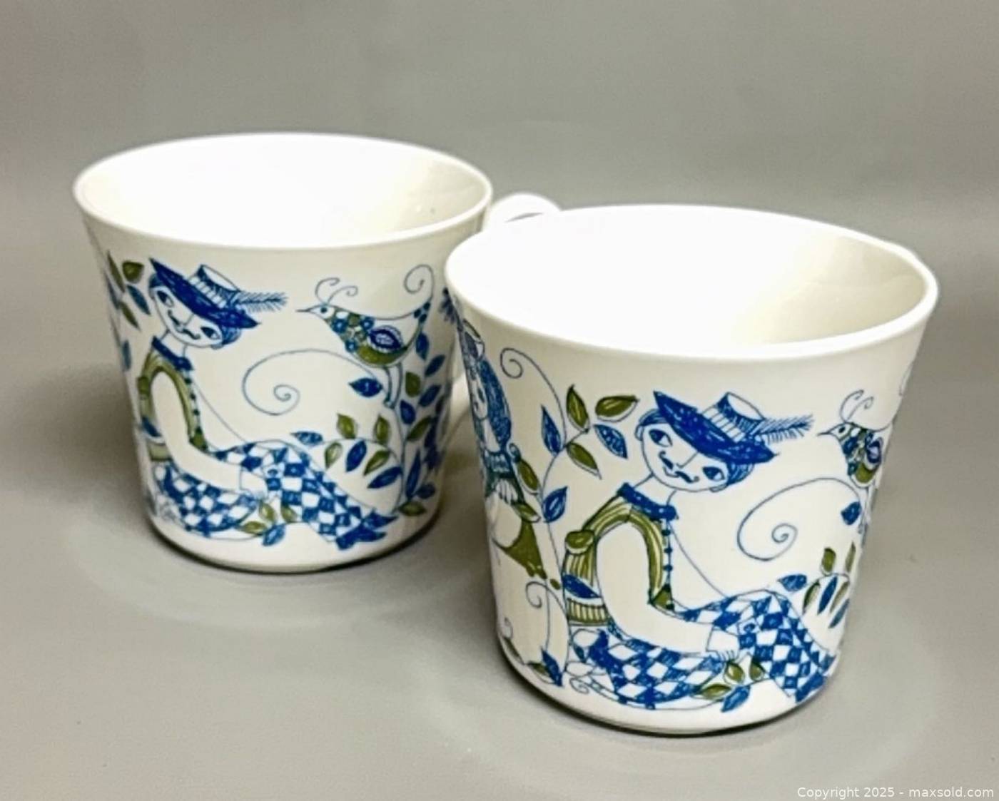 Figgjo Flint Lotte Mugs And Porcelain Teapot Set | Maxsold