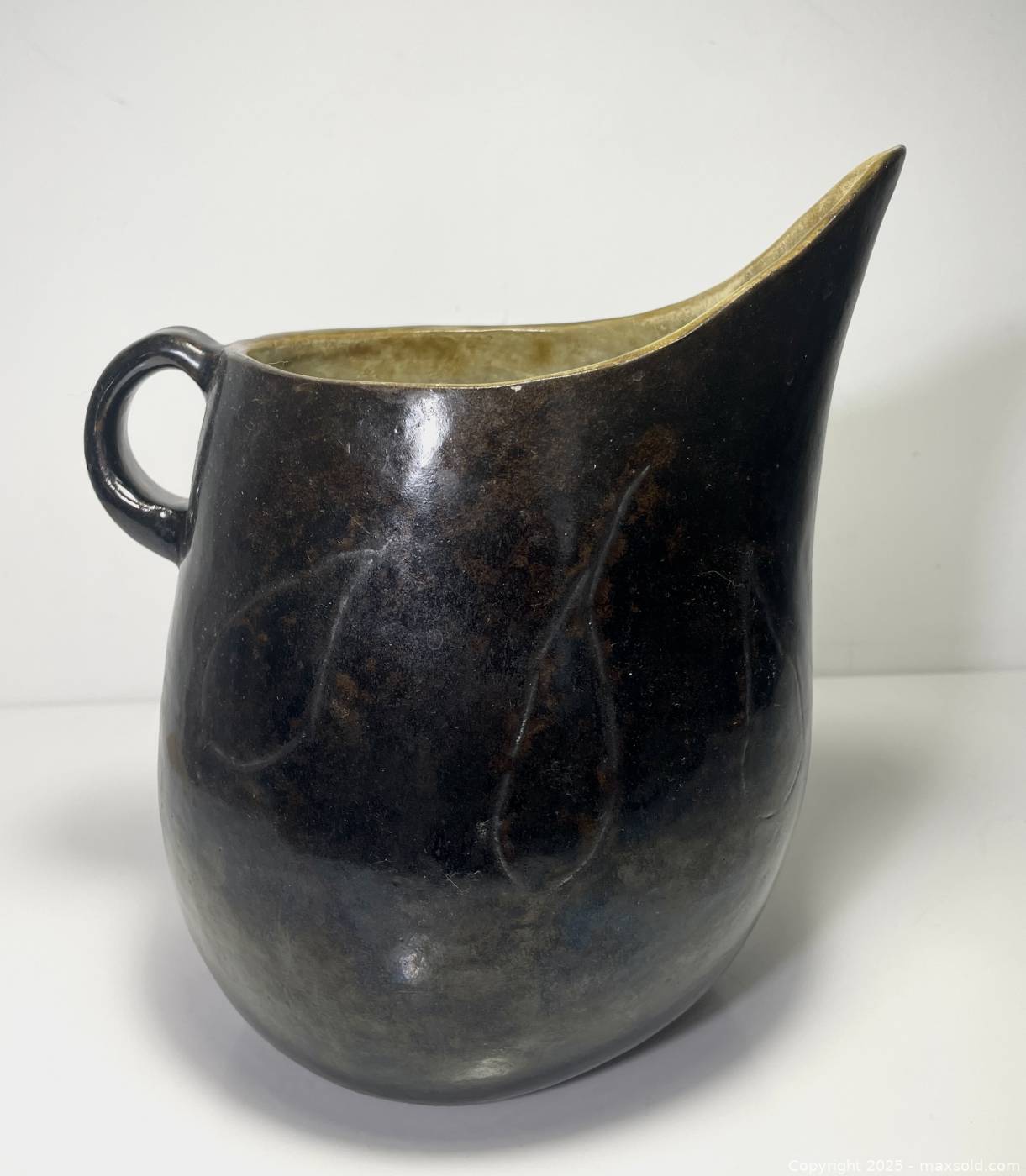 Large studio pottery jug signed | Maxsold