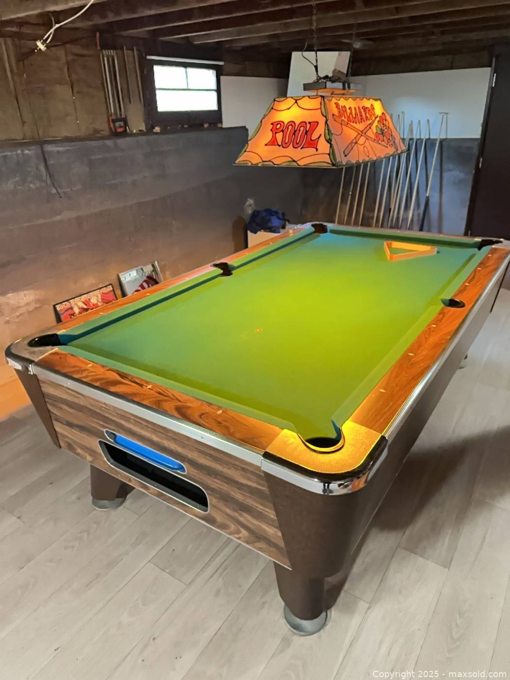 Valley coin-operated pool table with accessories | Maxsold