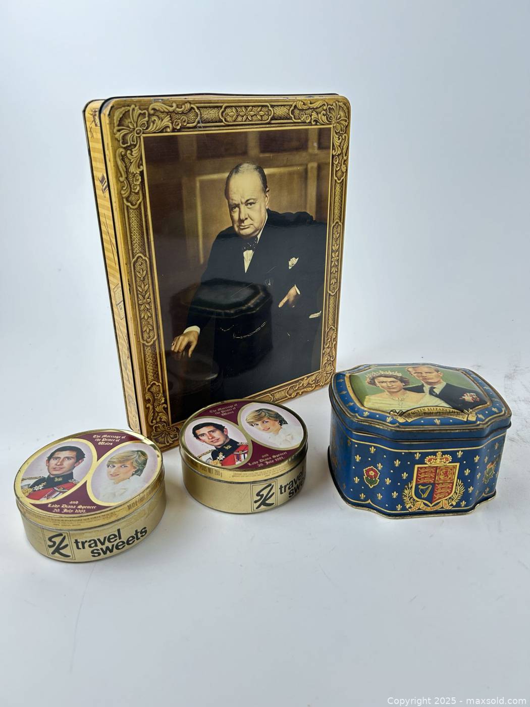 Commemorative Royal and Churchill Tins | Maxsold