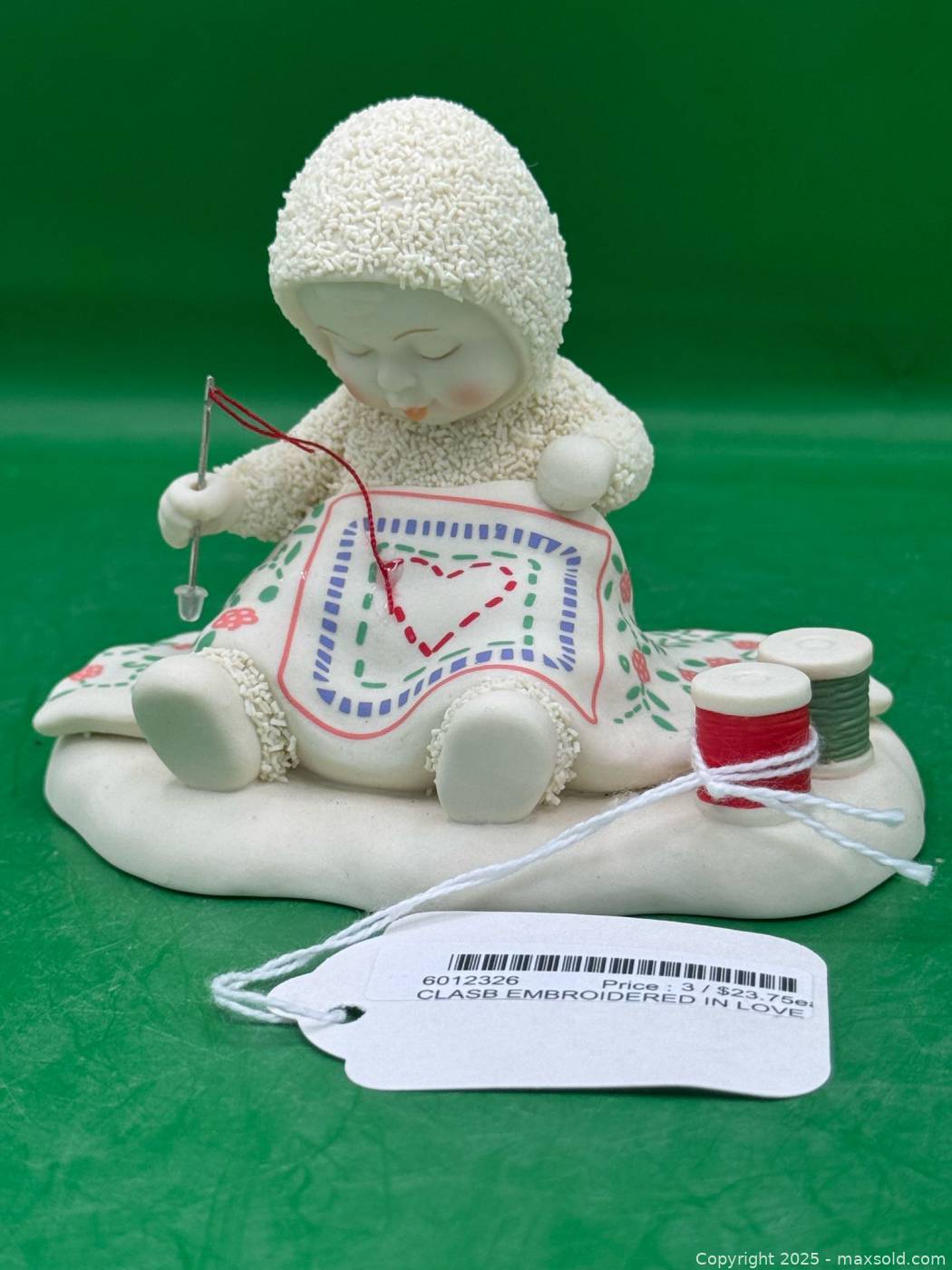 Department 56 Snowbabies Embroidered in Love figurine | Maxsold