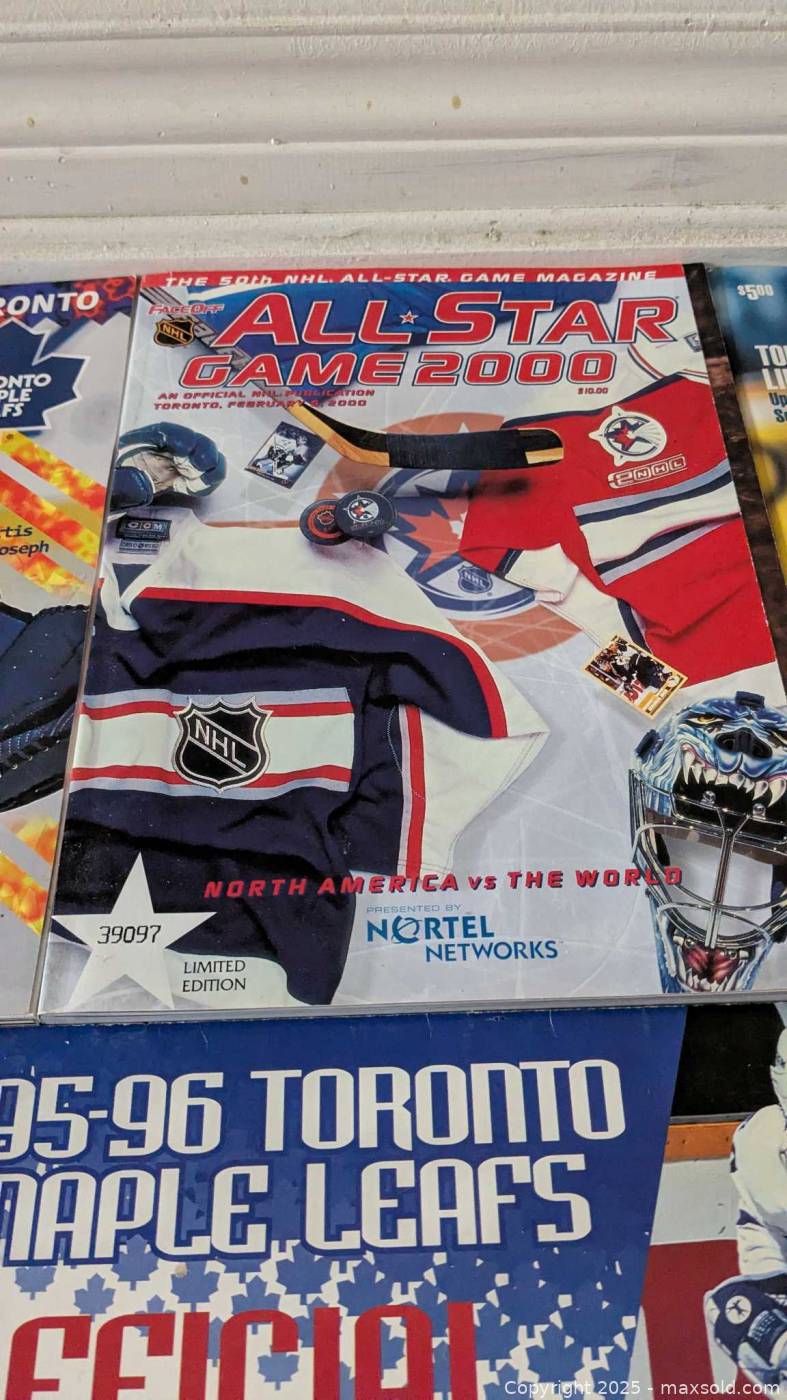 NHL magazines, 95-96 Maple Leafs calendar, mini Stanley Cups, hockey ...