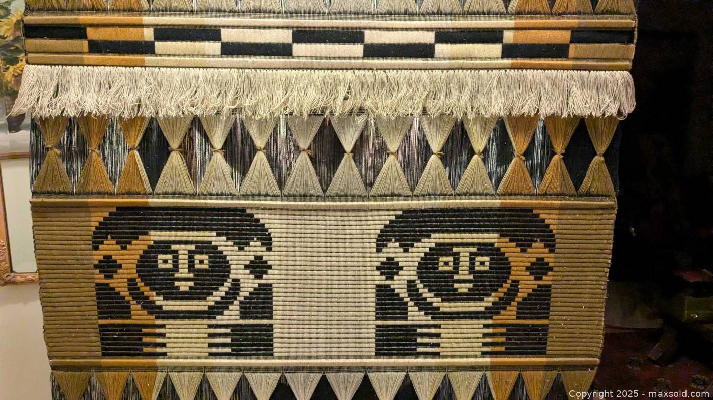 Vintage hand-woven Curacao fiber art tapestry | Maxsold