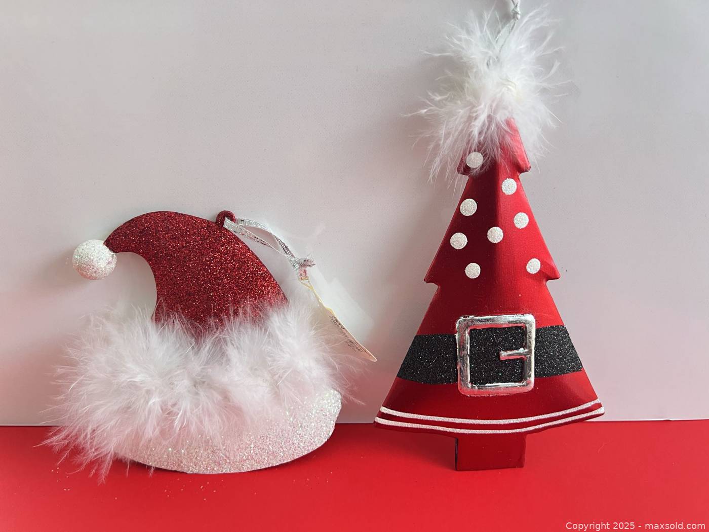 Pier 1 Santa Hat & Santa-Tree Ornaments | Maxsold