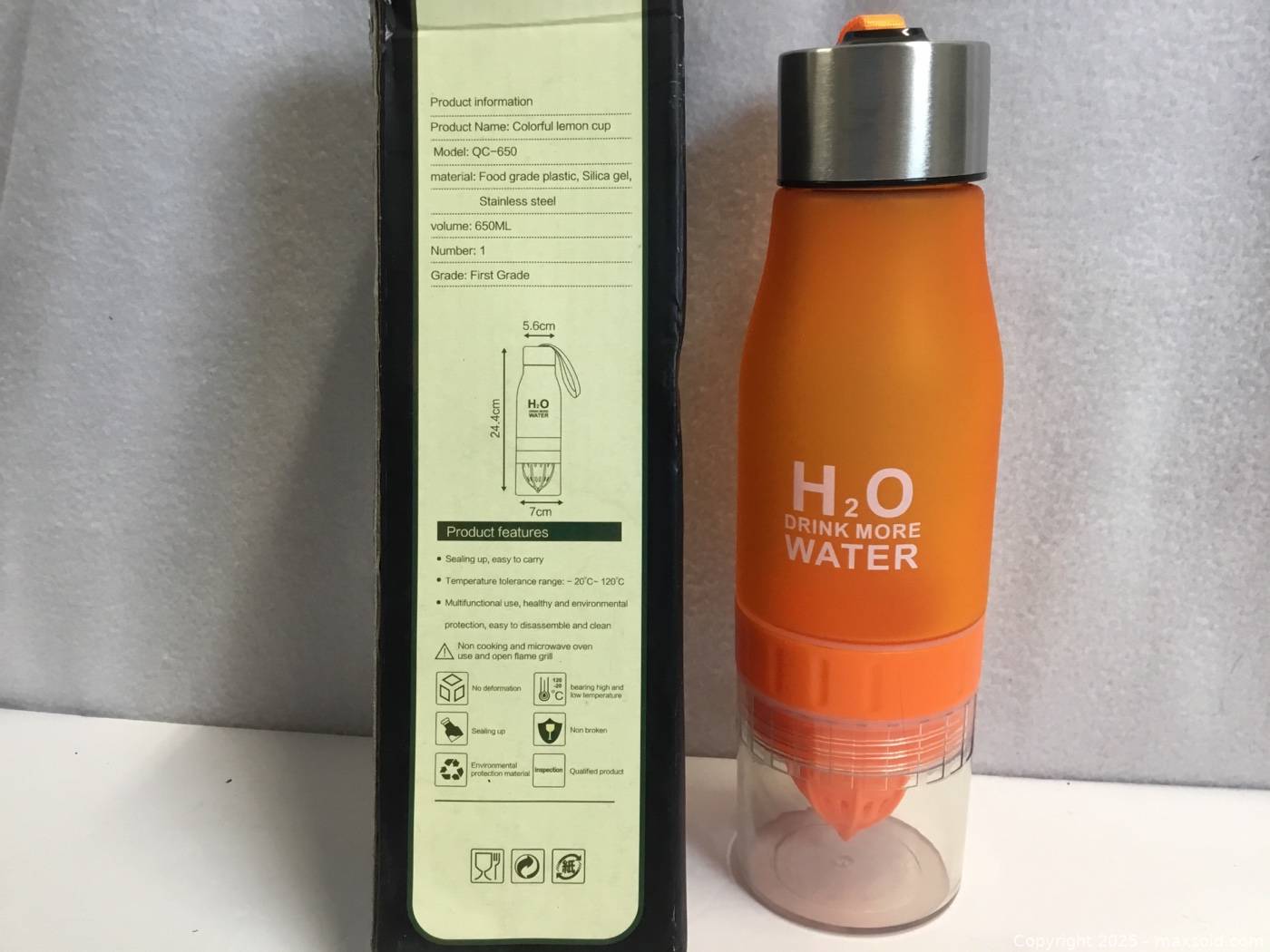 H2O Drink More Water fruit infuser bottle | Maxsold