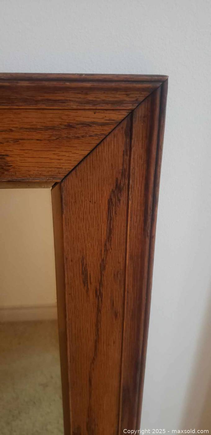 Rectangular wood-framed wall mirror engraved Grand Trunk Pacific ...