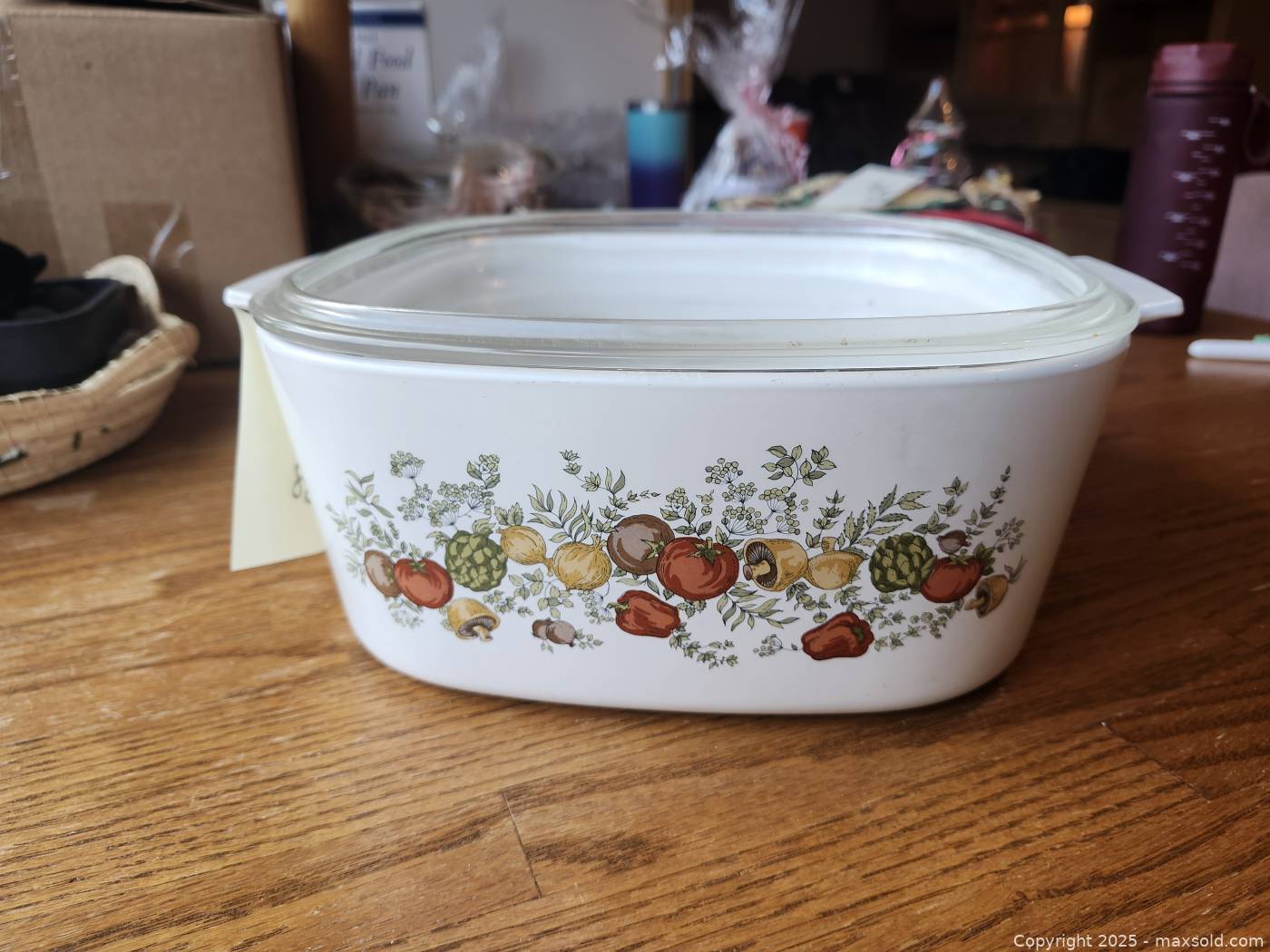 Pyrex Verde Divided Dish & CorningWare Spice Of Life Casserole | Maxsold