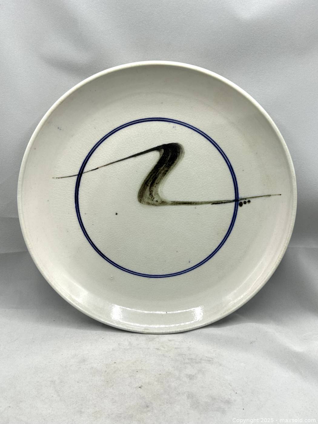 Signed Kanzaki studio pottery charger 12.5 in | Maxsold