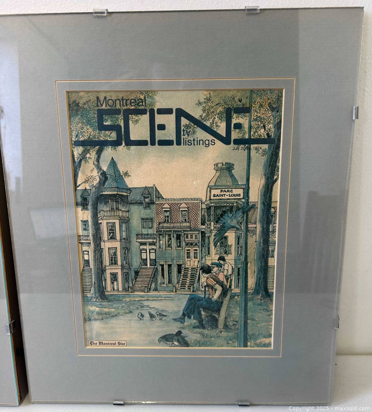 Framed 1974 Montreal Scene magazine cover prints | Maxsold