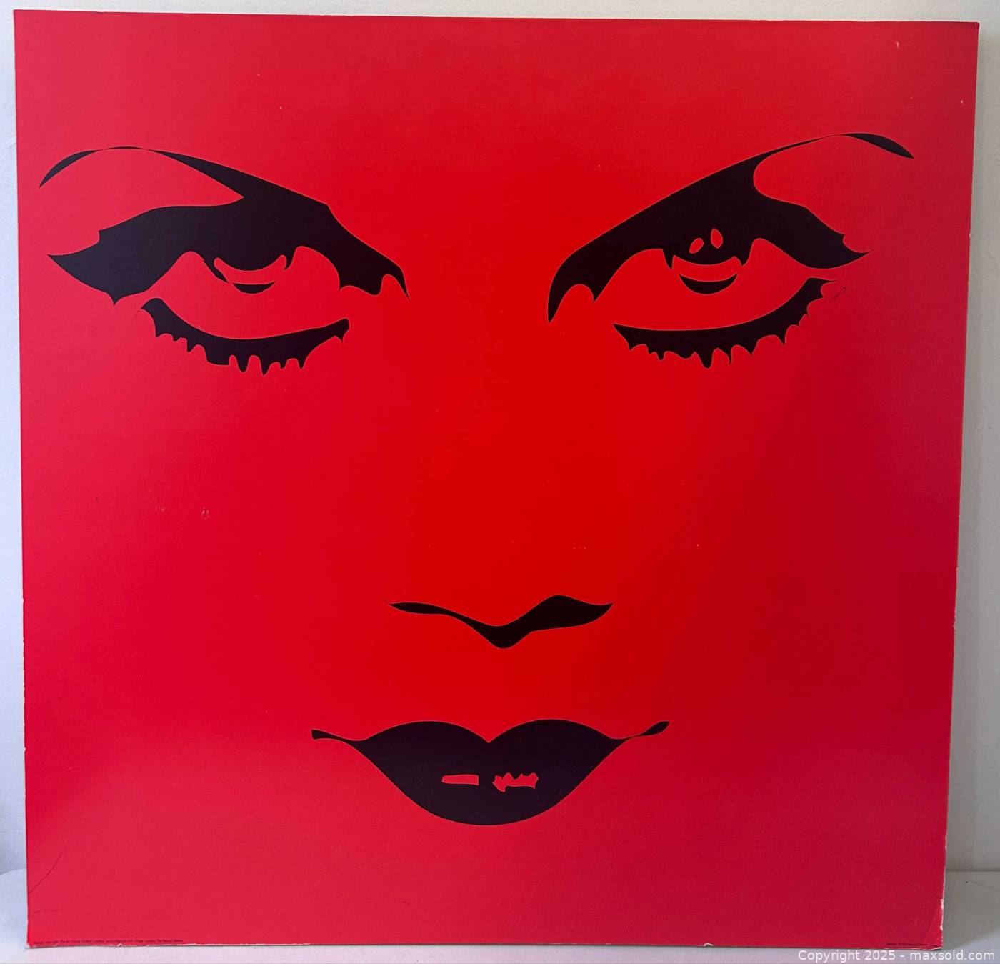 "Starlet" lady face print on wood board | Maxsold