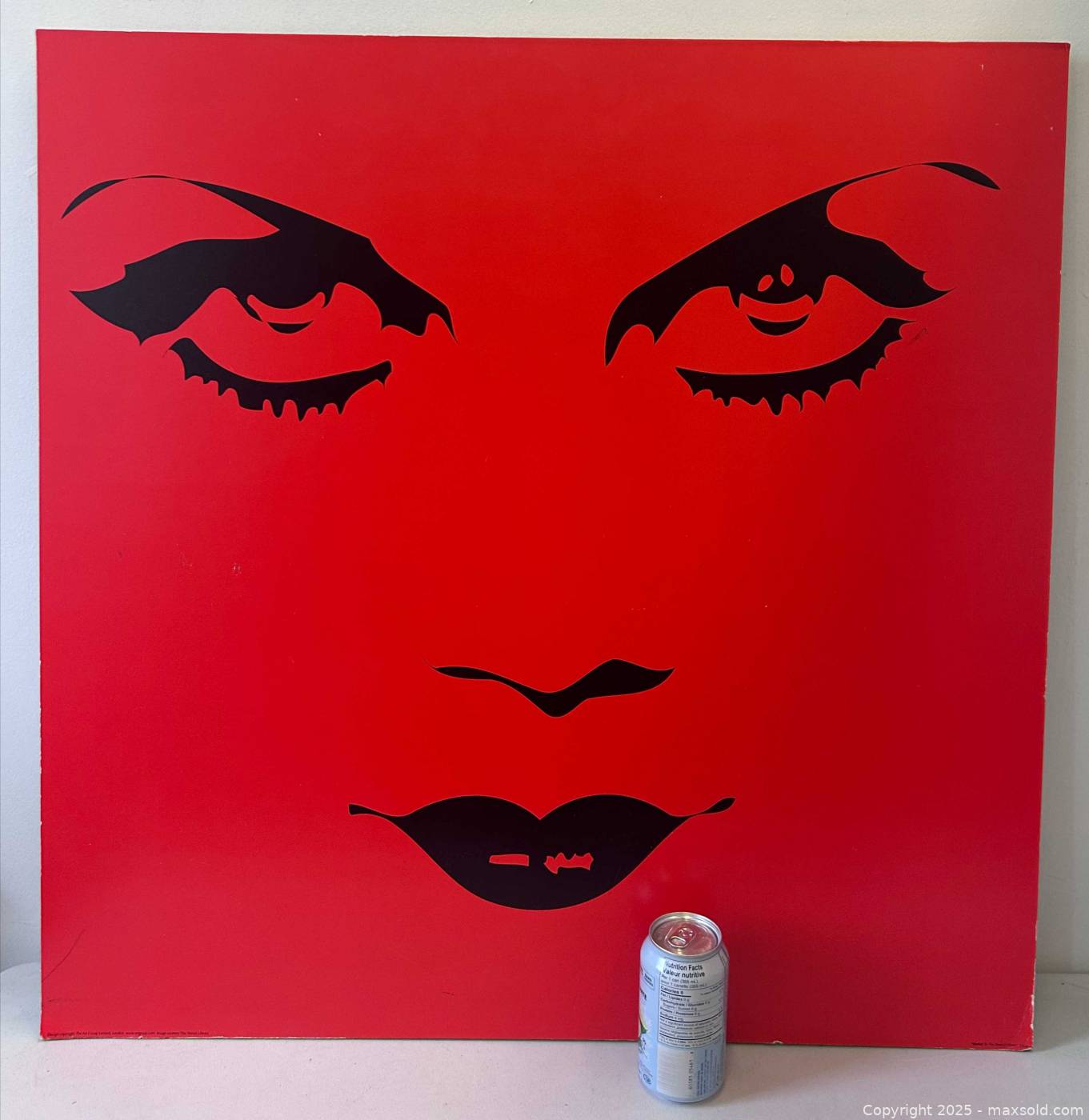 "Starlet" lady face print on wood board | Maxsold