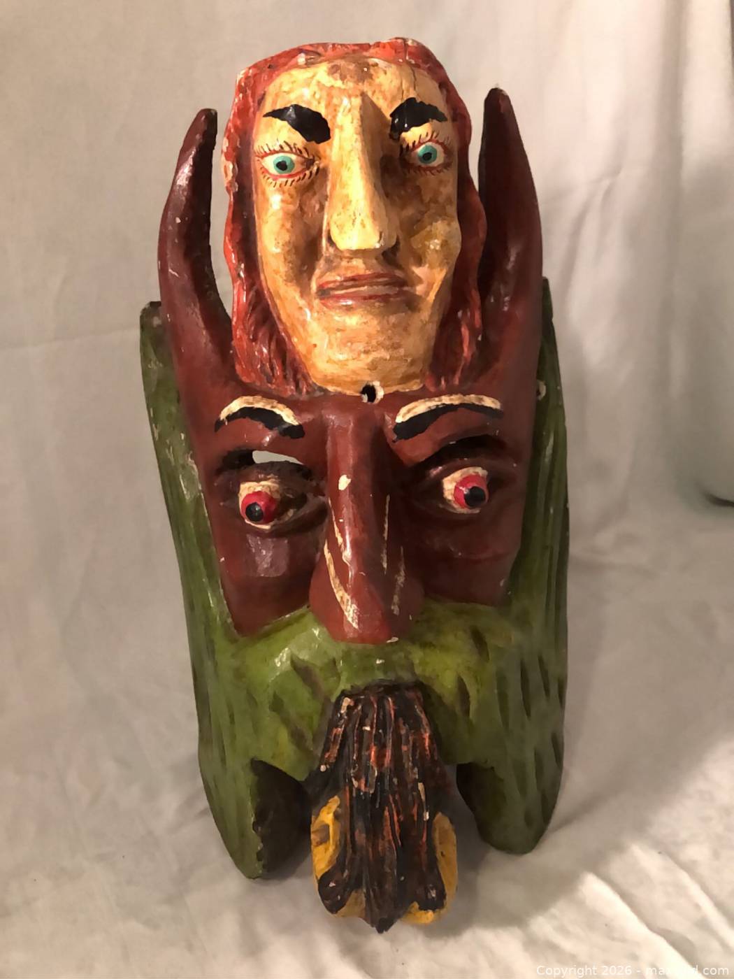 Vintage South American Painted Wooden Mask | Maxsold