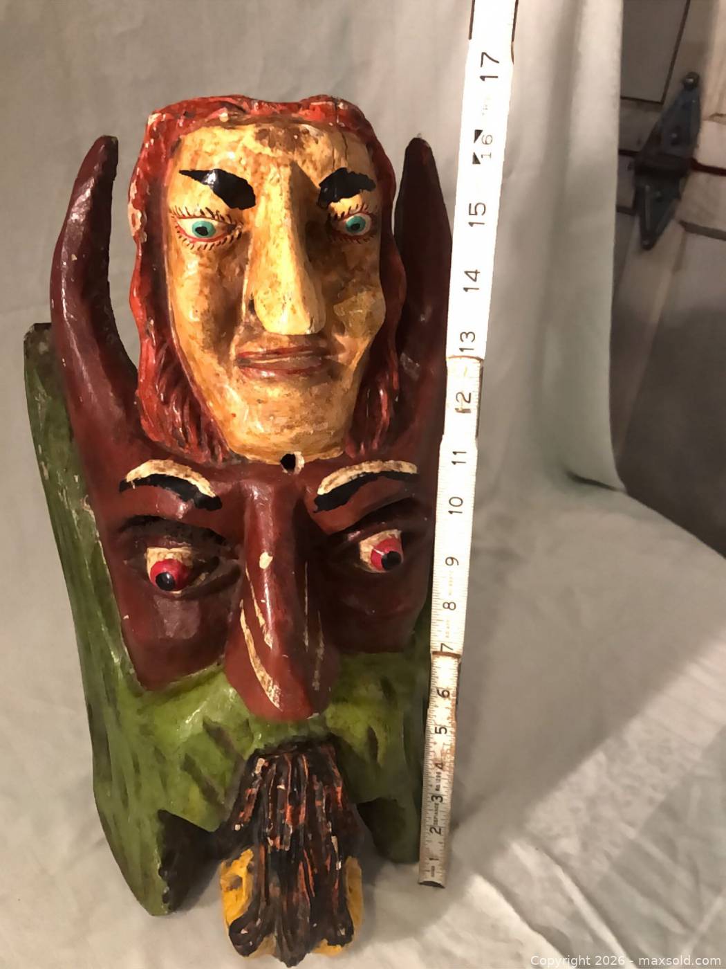 Vintage South American Painted Wooden Mask | Maxsold