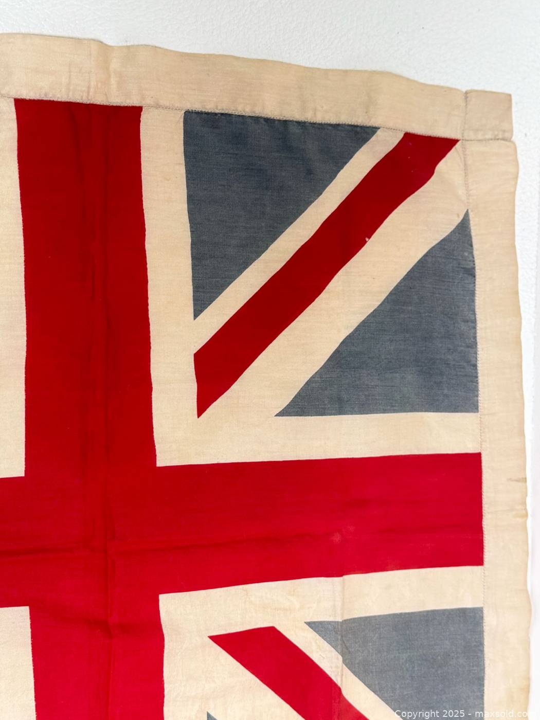 Antique Union Jack Glazed Cotton Square | Maxsold