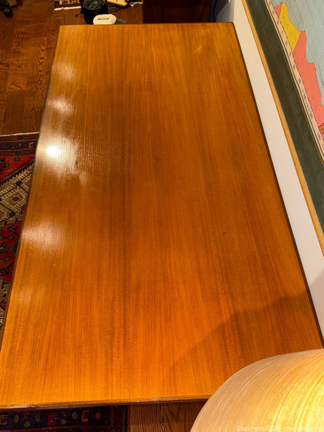 RS Associates teak executive desk | Maxsold