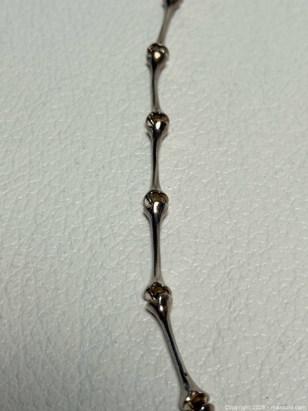Vintage Lapponia sterling silver bone link necklace | Maxsold