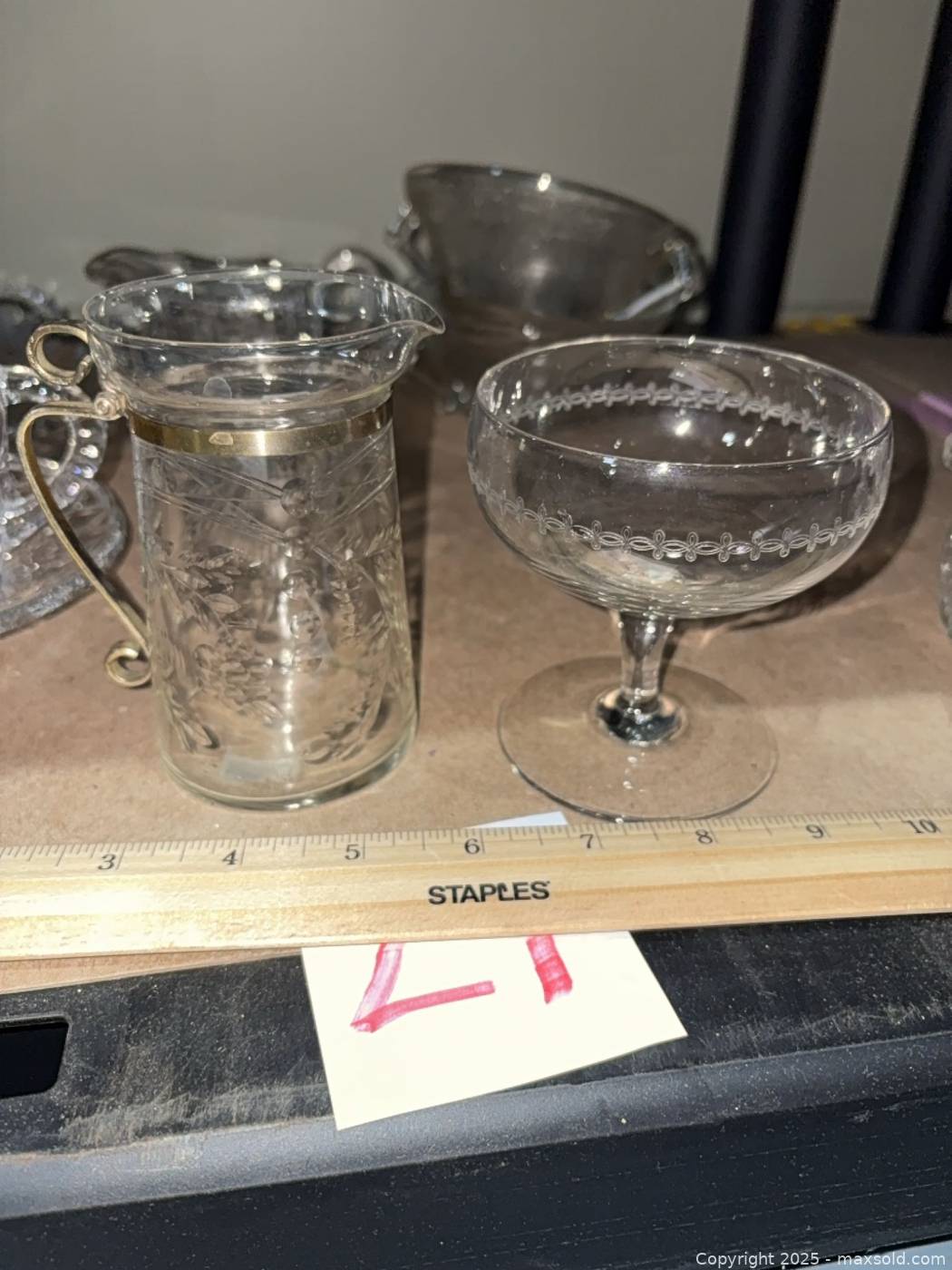 Assorted cut and pressed clear glassware lot | Maxsold