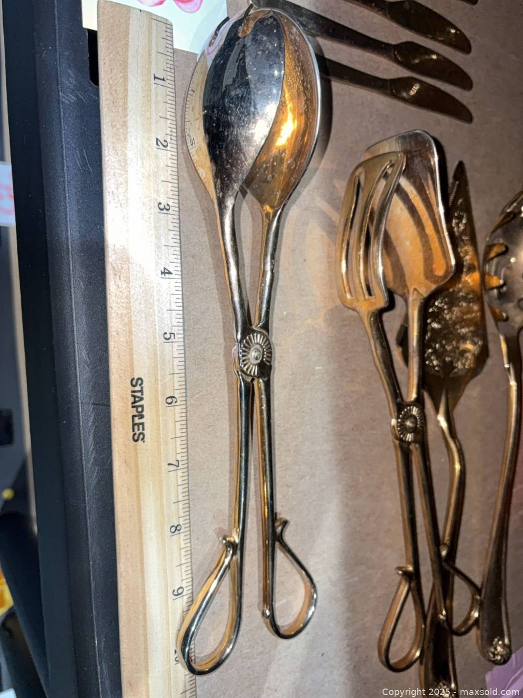 Mixed Flatware And Amber Glass Creamers | Maxsold