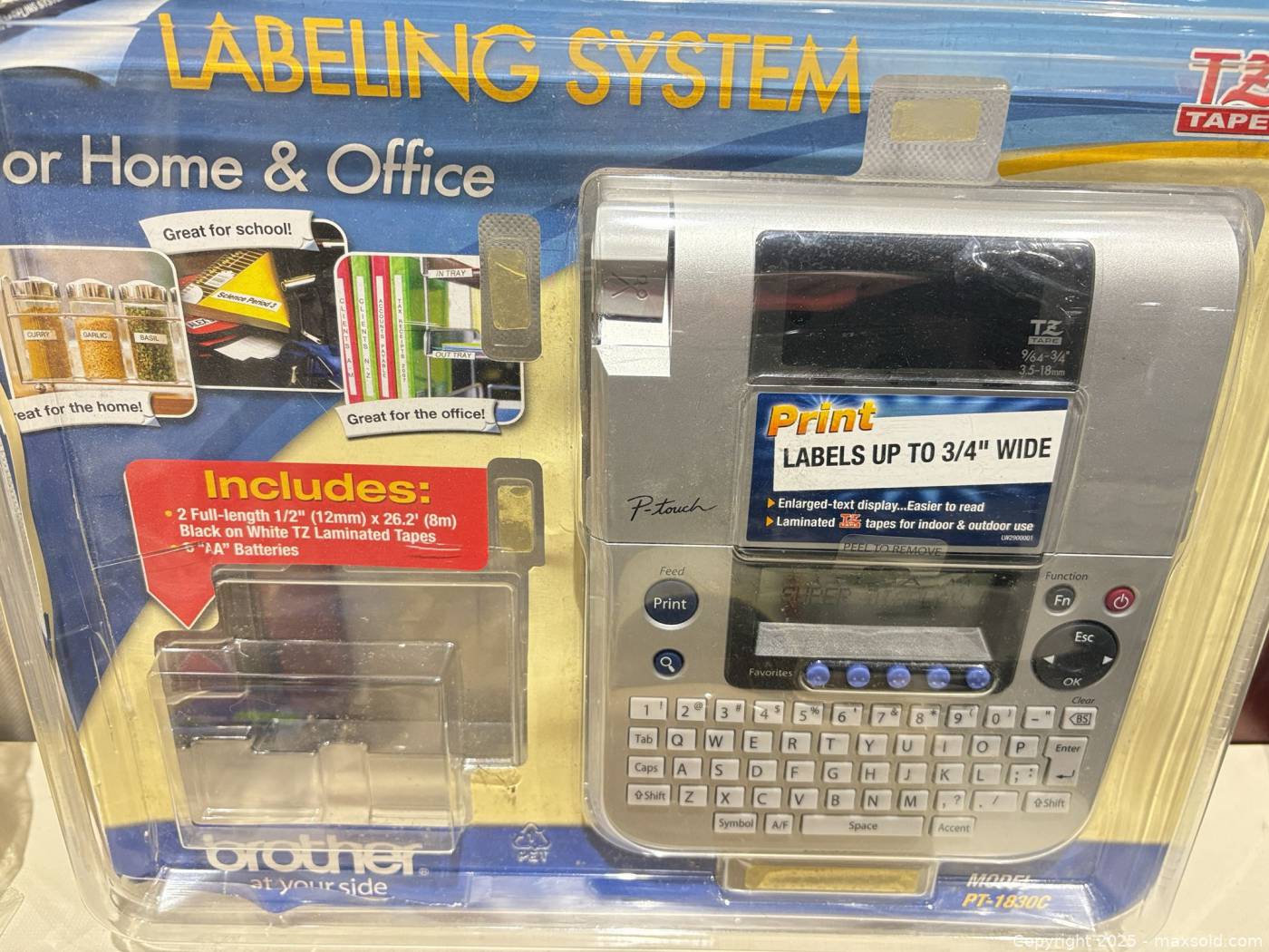 Brother PT-1830C Label Maker & Office Supplies | Maxsold