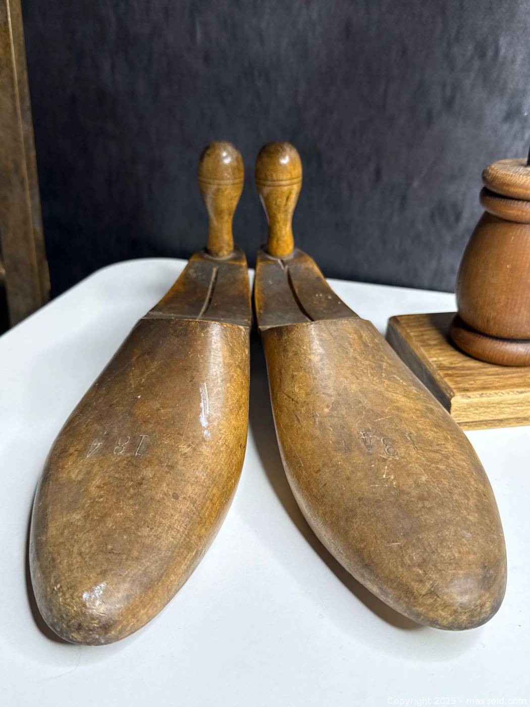 Antique French wooden shoe display lasts | Maxsold