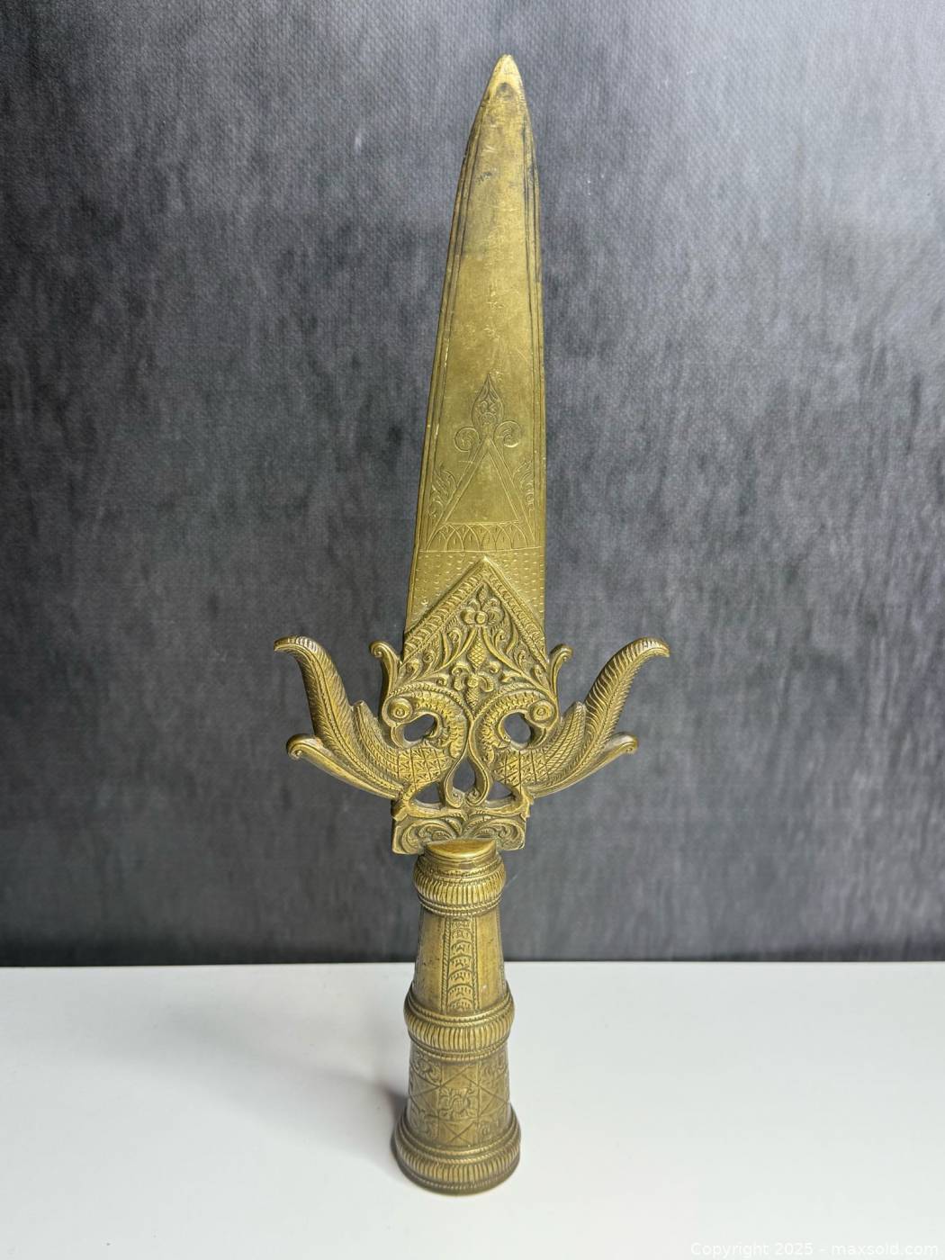Large Antique Eastern Solid Brass Pike | Maxsold