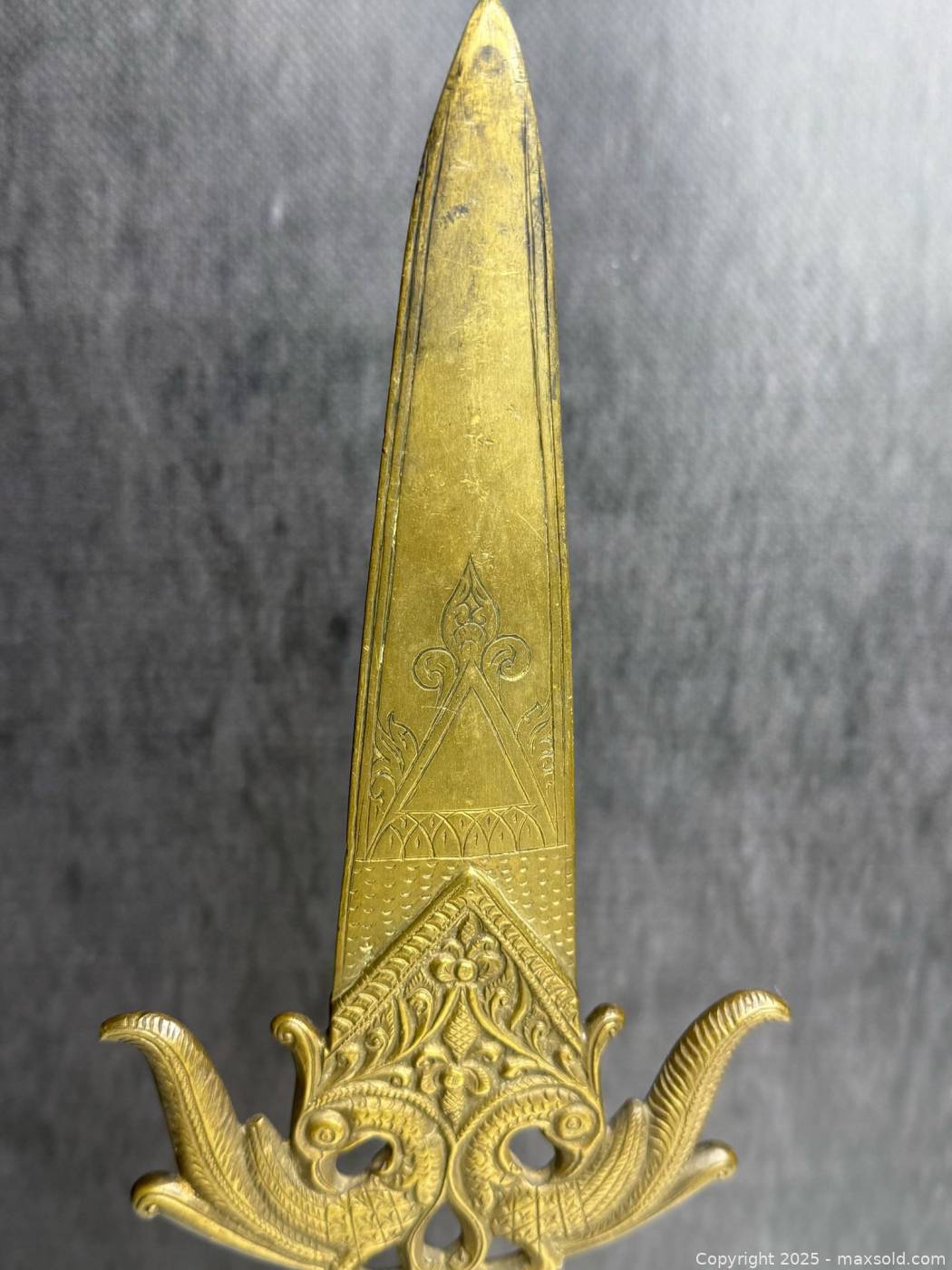 Large Antique Eastern Solid Brass Pike | Maxsold
