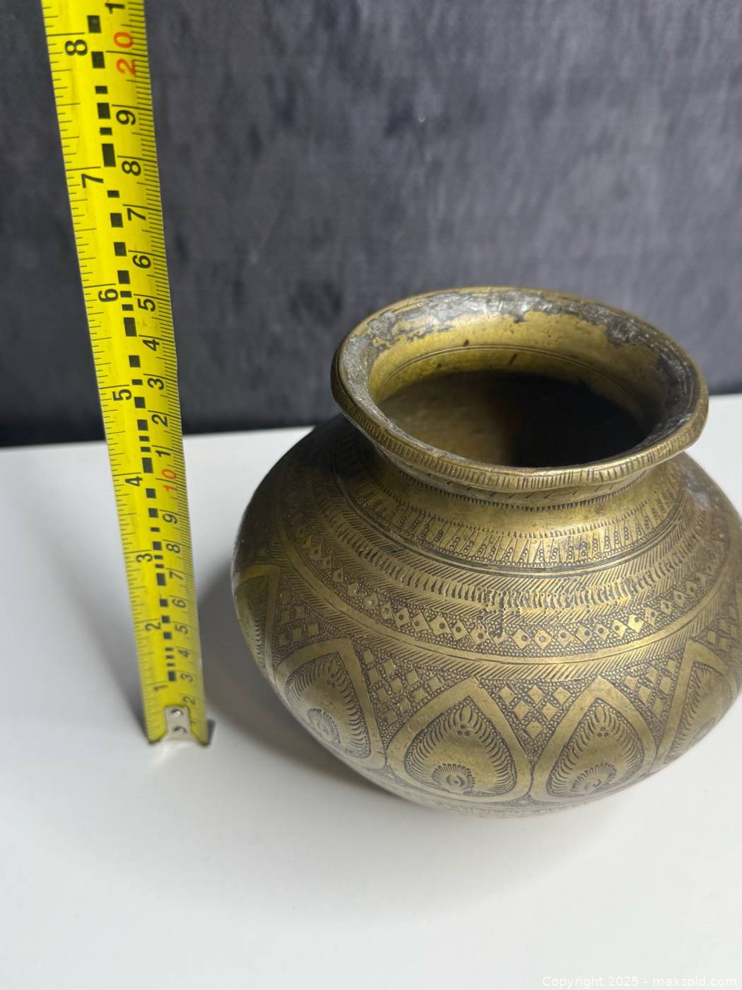 Antique Indian Brass Kalasha Pot | Maxsold