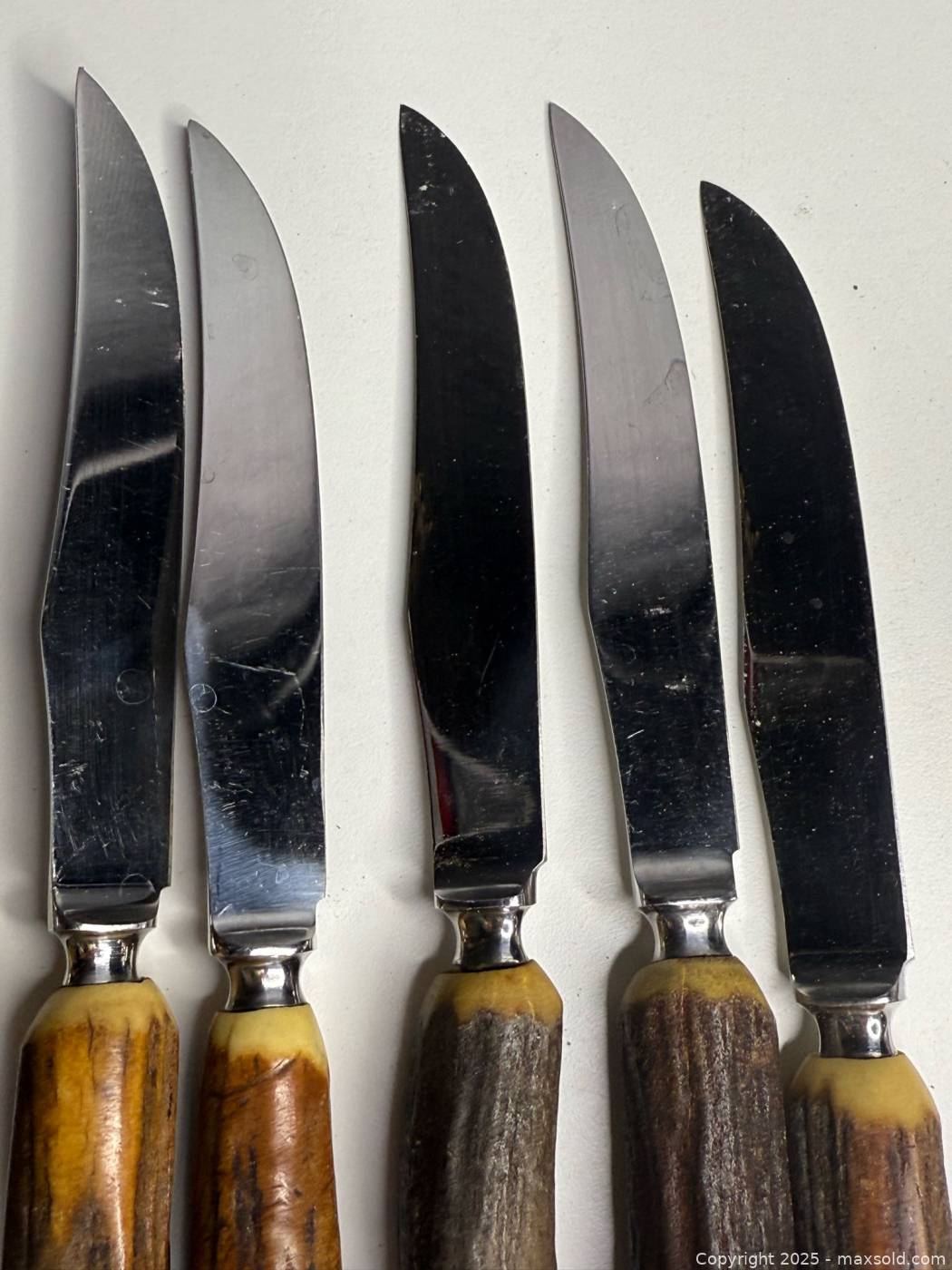 Stag Handled Steak Knife Set, 5 Pieces | Maxsold