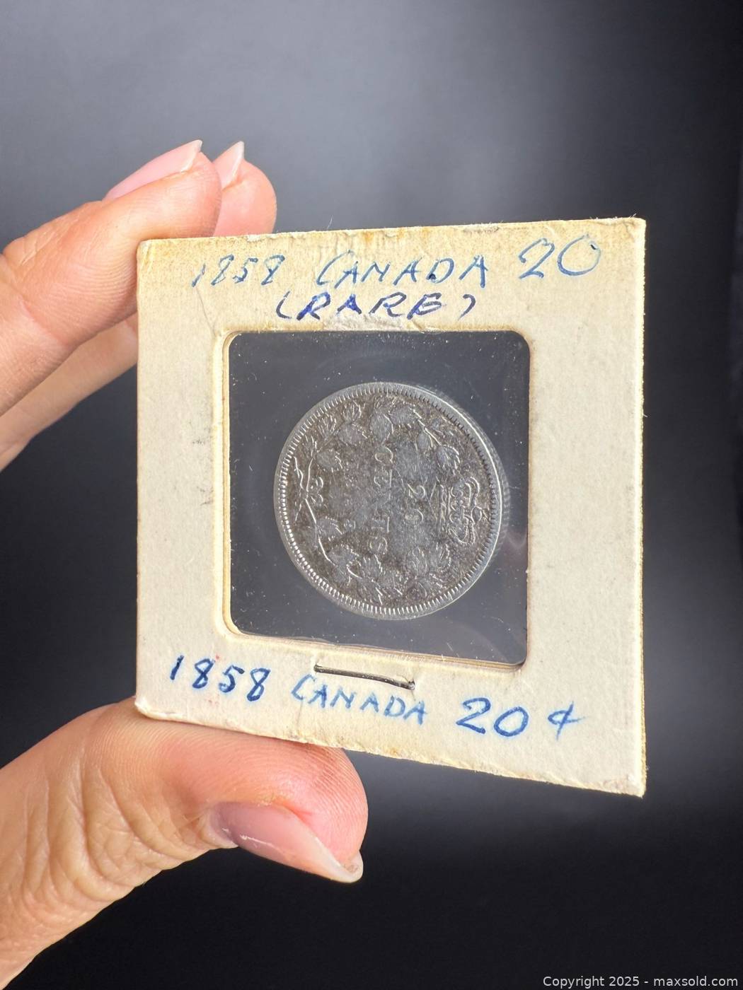 Canadian 1858 silver 20 cent coin | Maxsold