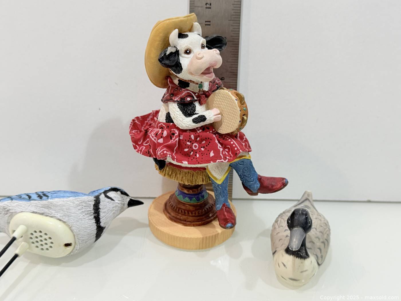 Cow, Duck and Blue Jay Figurines | Maxsold