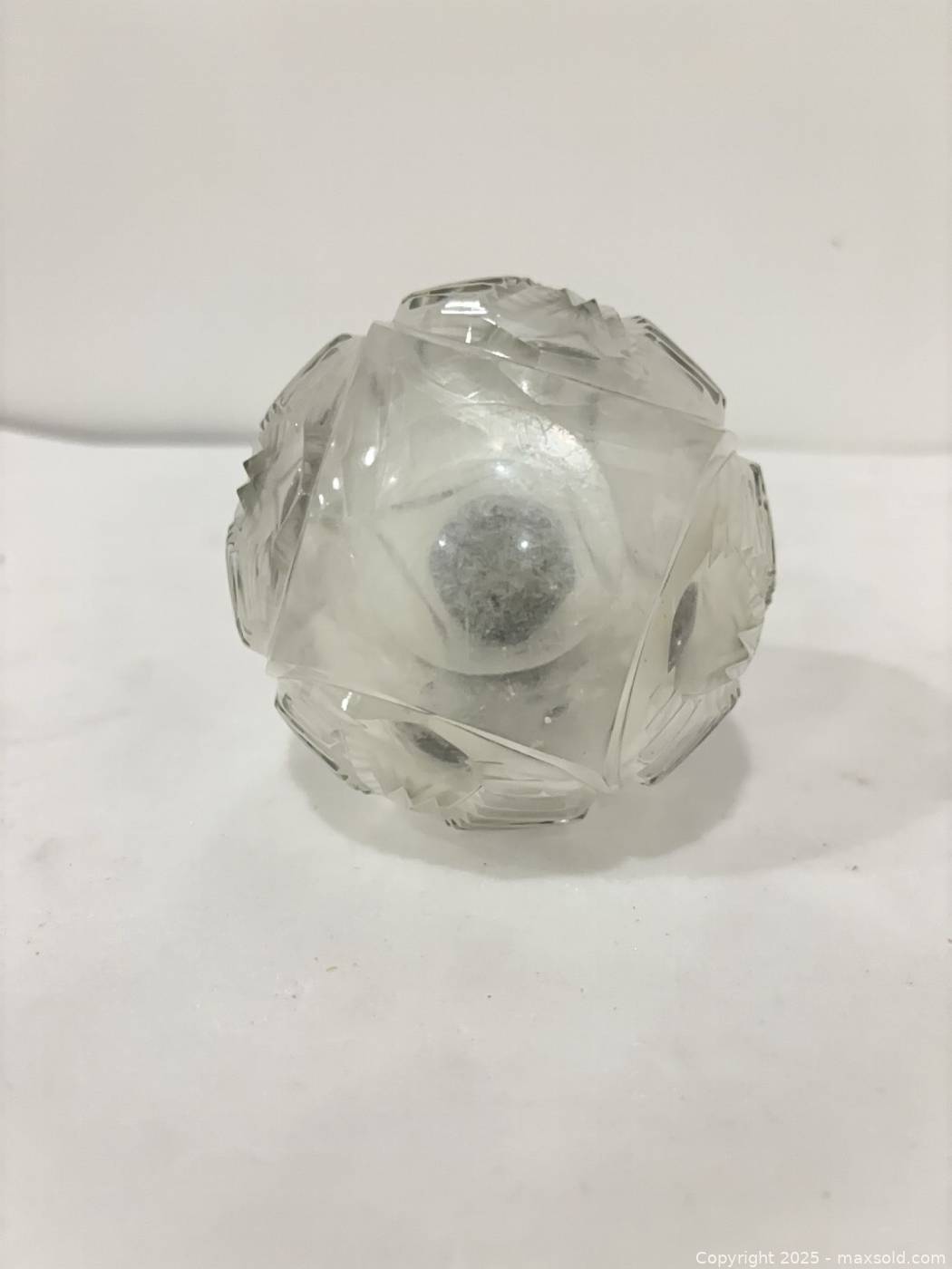 Antique cut glass perfume bottle with sterling silver cap | Maxsold