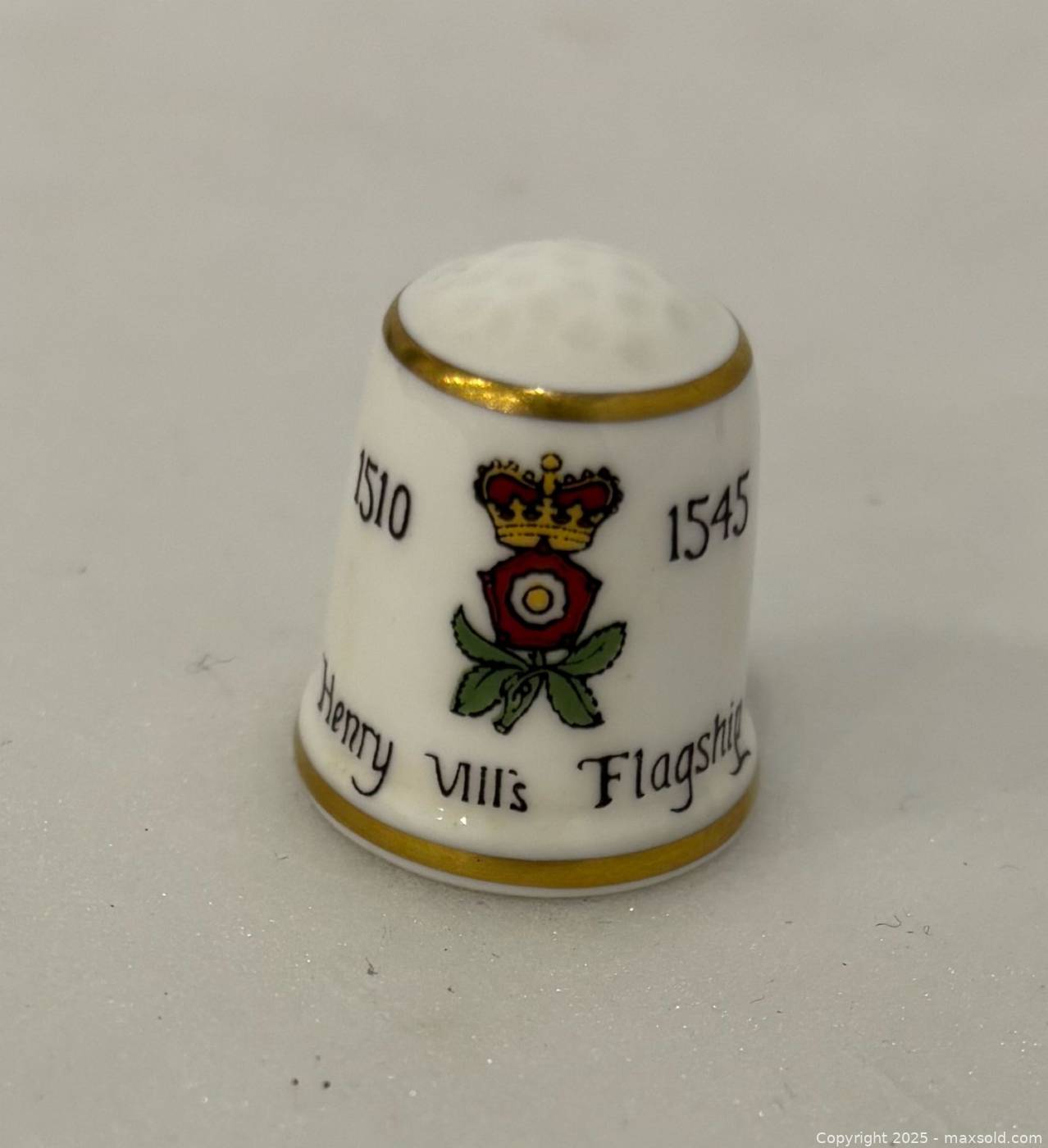 Bone China Souvenir Bell & Thimble, England | Maxsold