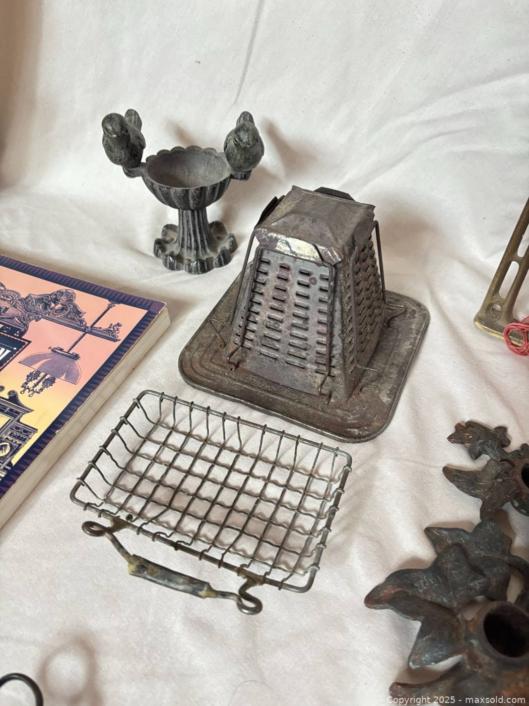 Victorian-style cast iron hardware, Carborundum razor hone, straight ...