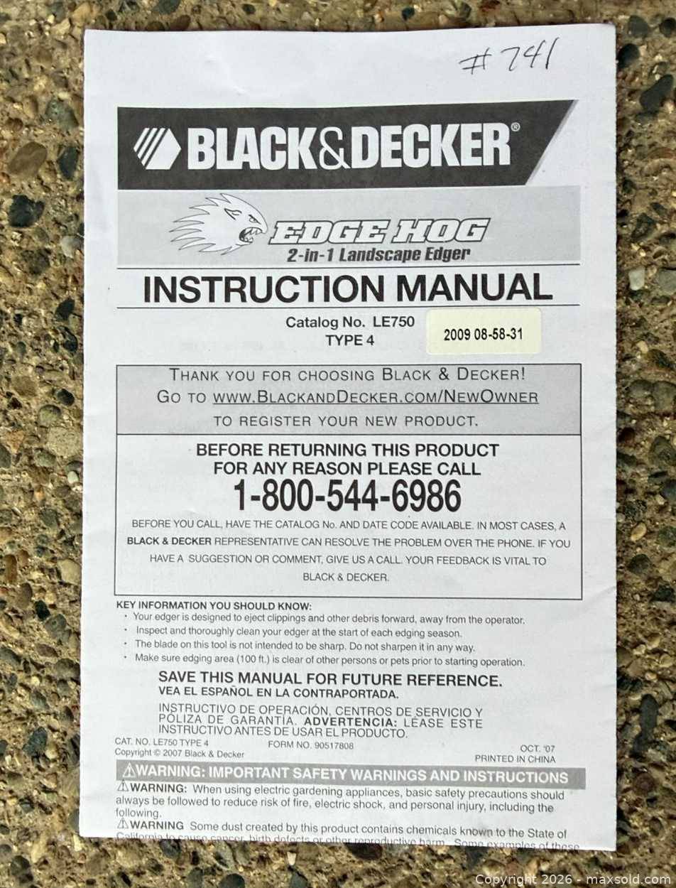 Black & Decker LE500 electric lawn edger | Maxsold