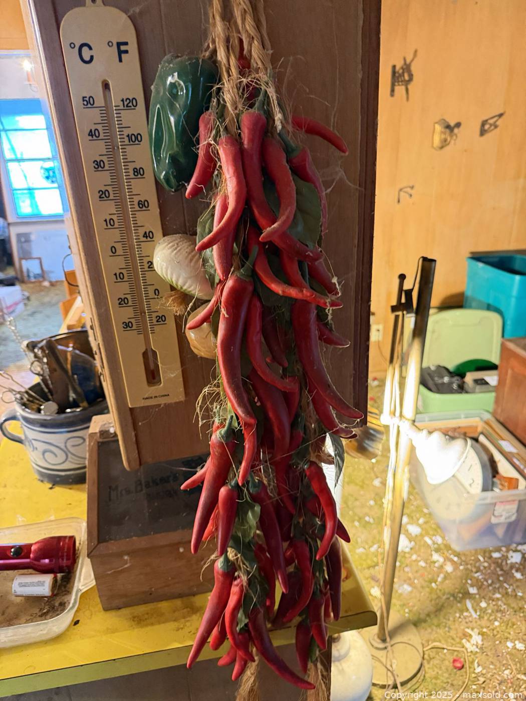 Dried Chili Pepper Ristra & 3 Ornamental Corn | Maxsold