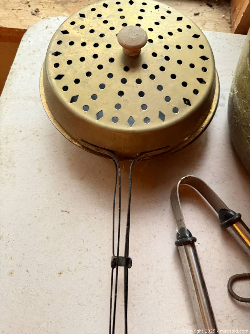 Vintage mixed-metal kitchen tools and fruit ornaments | Maxsold