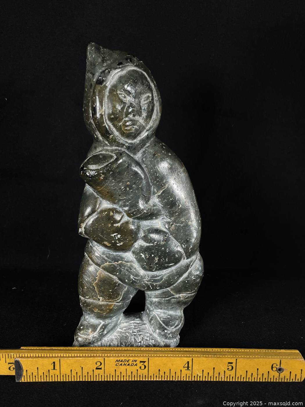 Signed Inuit Soapstone Carving | Maxsold