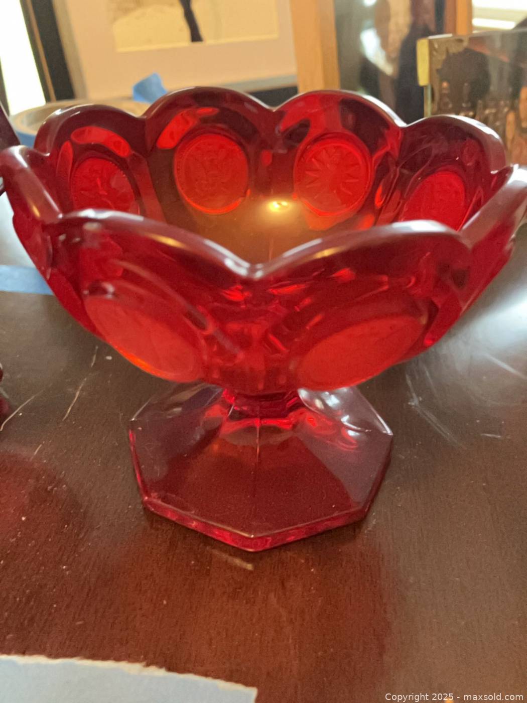 Ruby Red Pressed Glass Lidded & Open Compotes | Maxsold