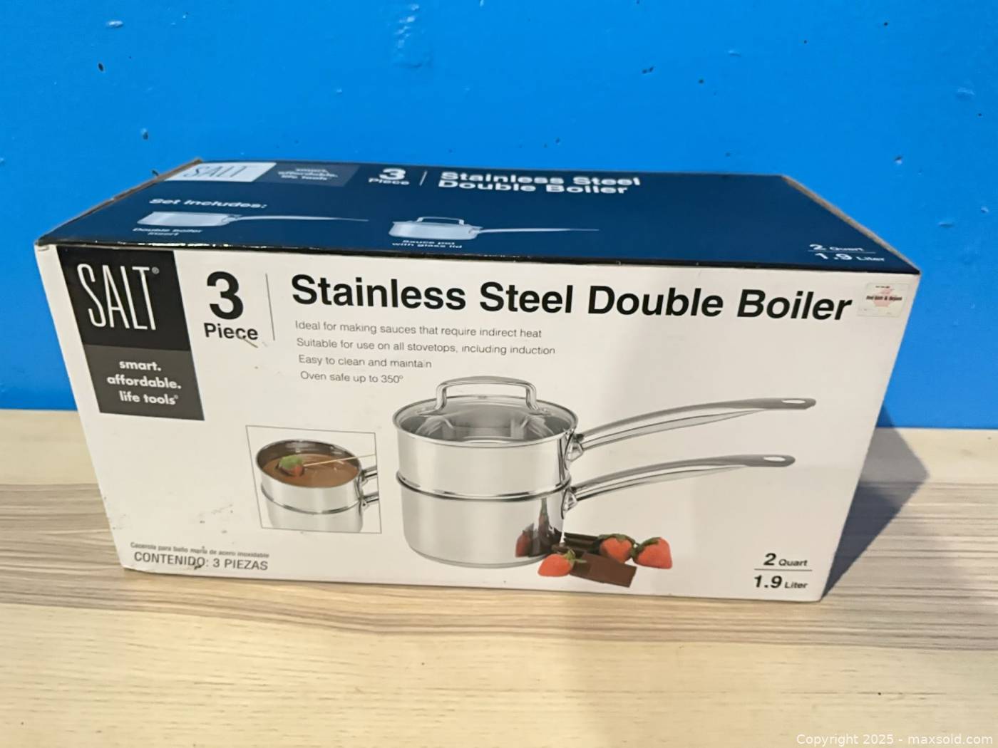 SALT 3-Piece Stainless Steel Double Boiler Set | Maxsold