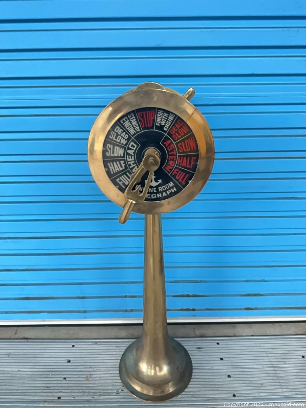 Vintage Brass Ship Engine Room Telegraph | Maxsold