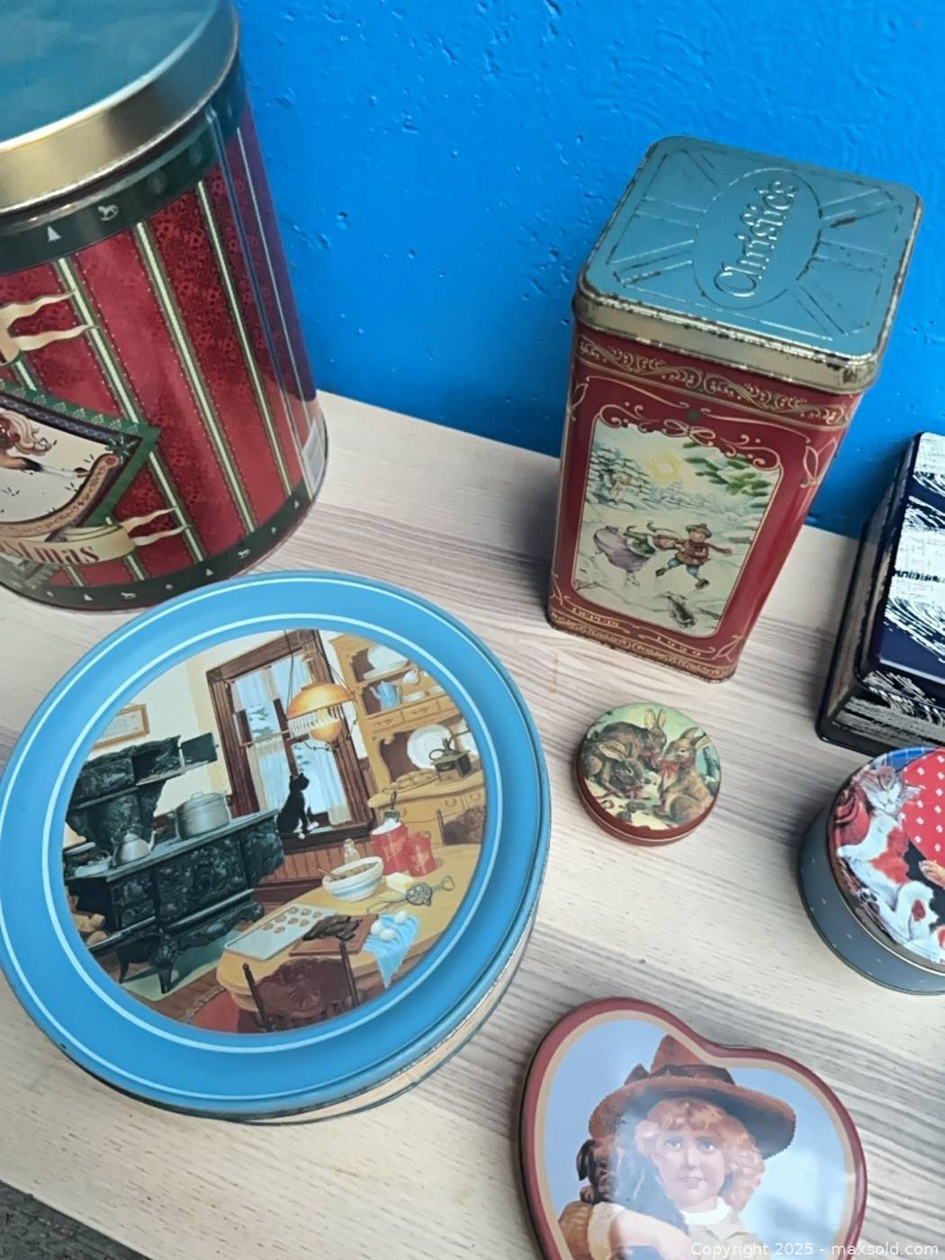Vintage decorative tin collection, 10 pcs | Maxsold