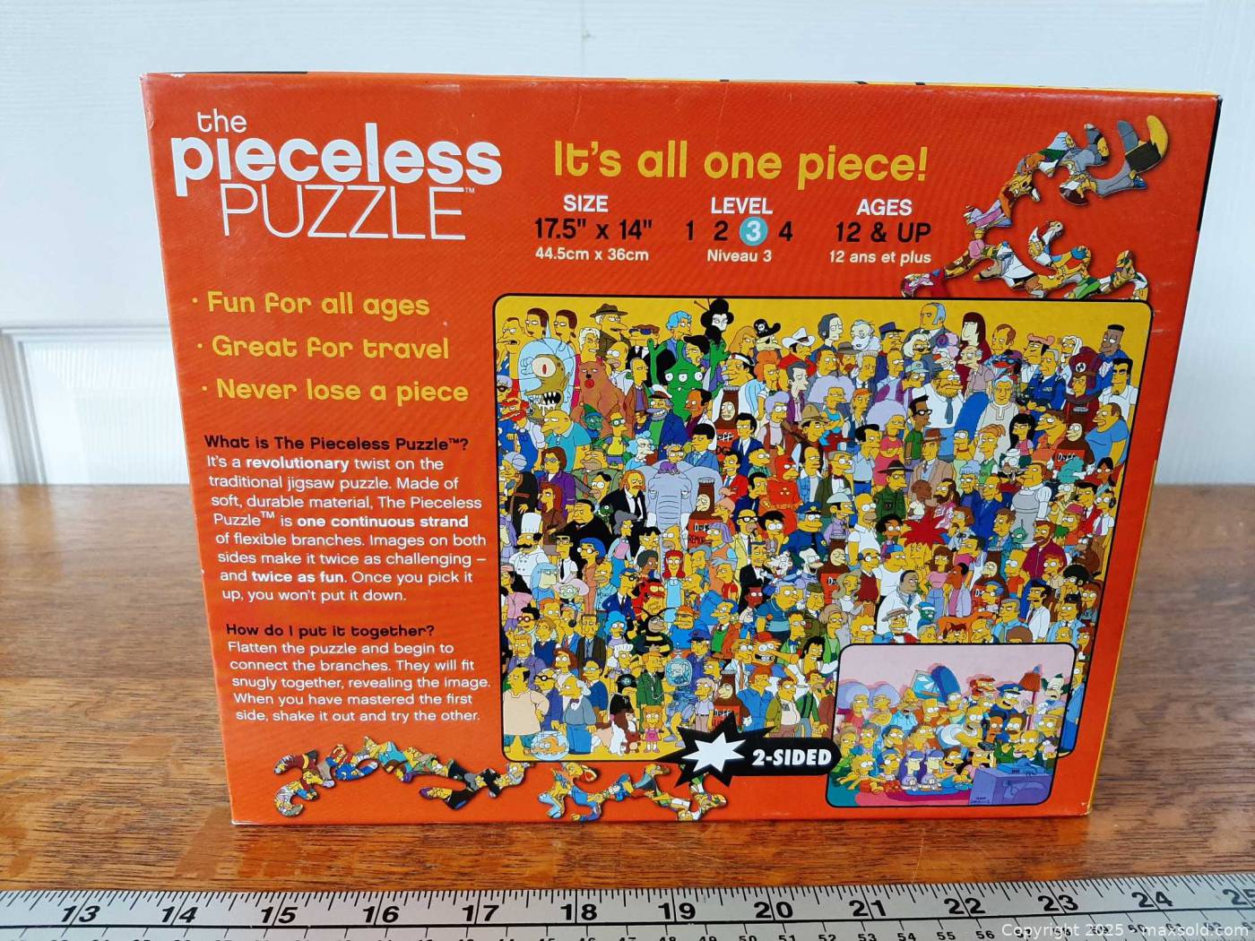 New Ceaco The Simpsons Pieceless Puzzle 17.5" x 14" 2-Sided | Maxsold