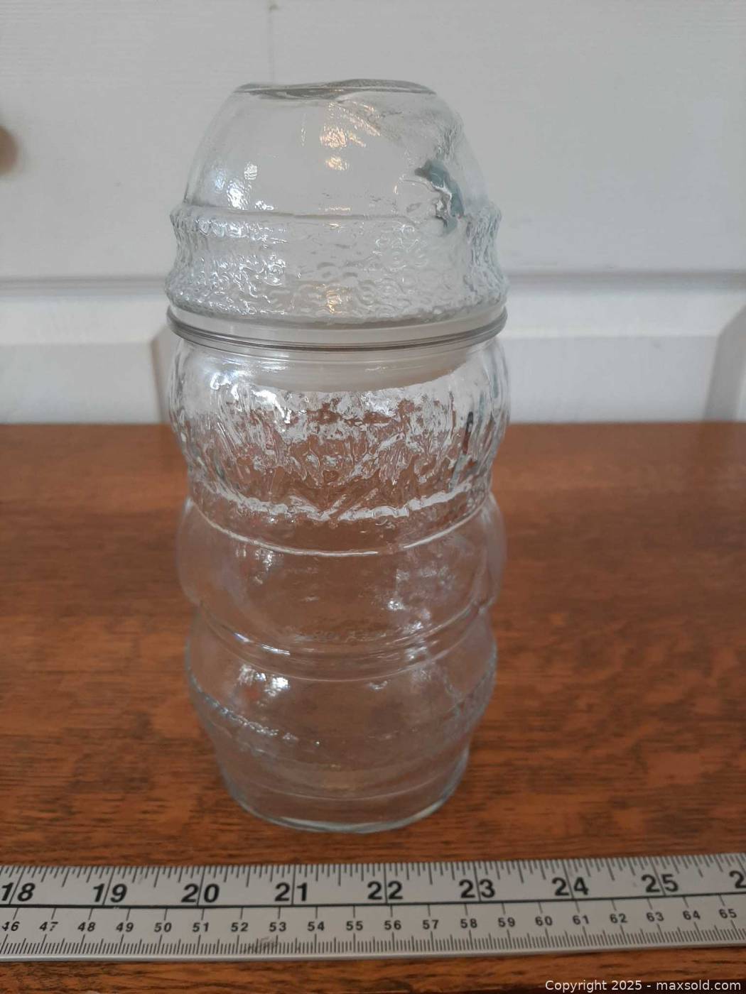 Vintage Libbey clear glass Santa candy jar | Maxsold