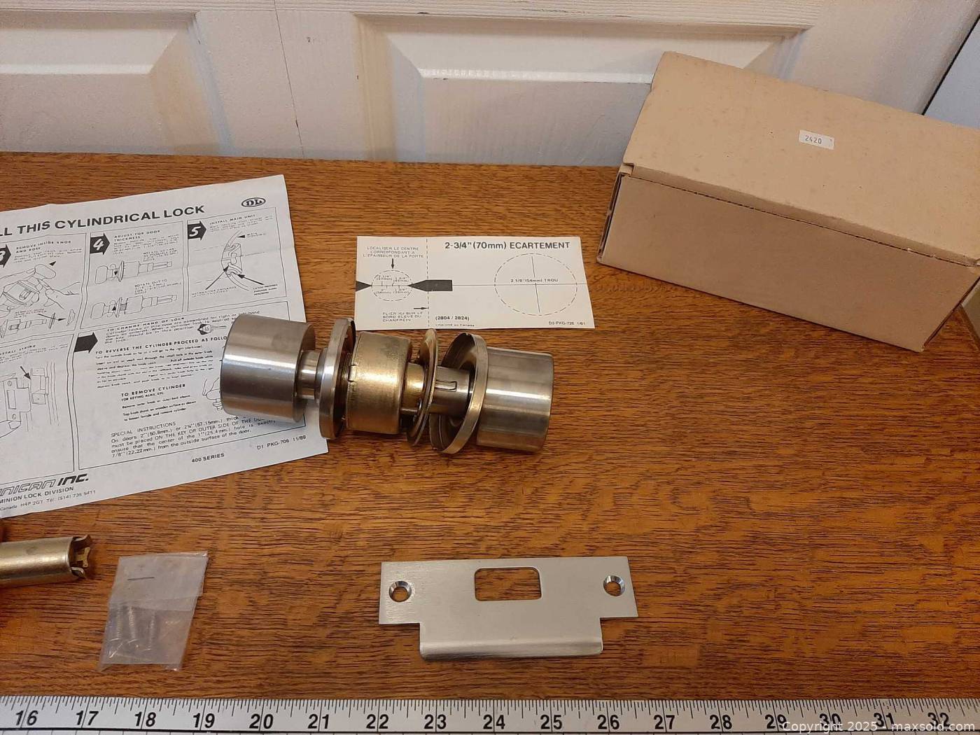Ilco cylindrical door lock set with hardware | Maxsold