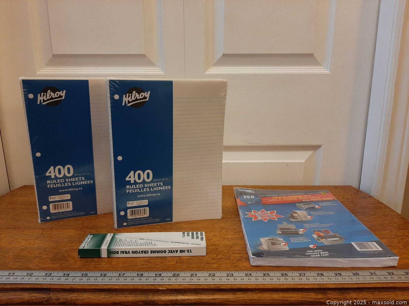 Hilroy filler paper, HB pencils, printer paper | Maxsold