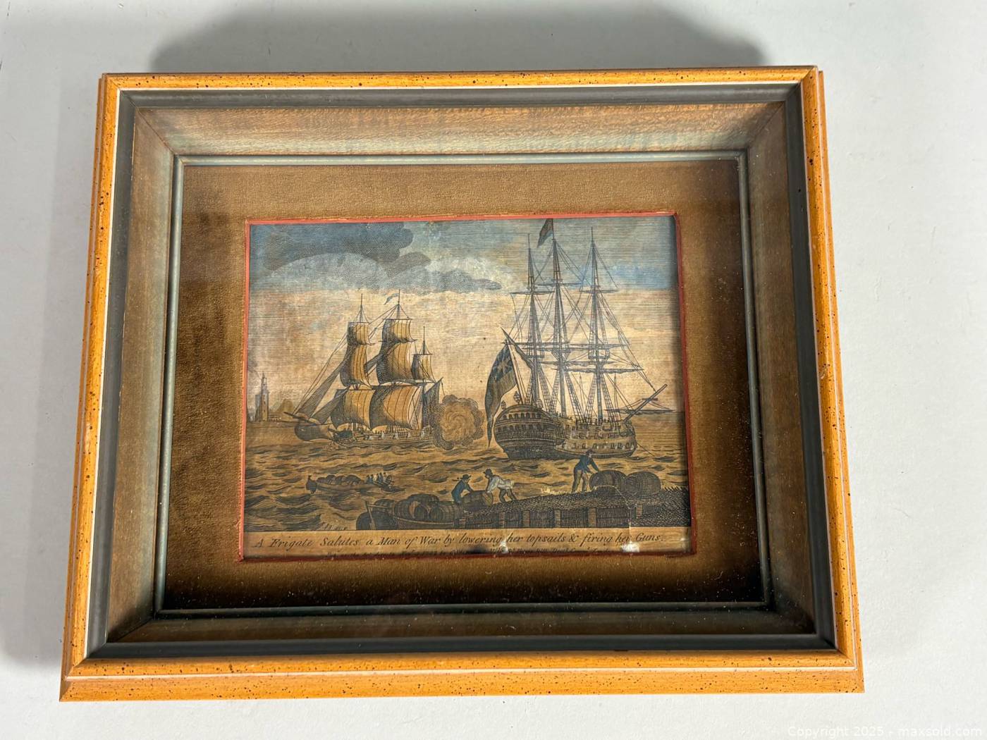 Three framed vintage prints and etching | Maxsold