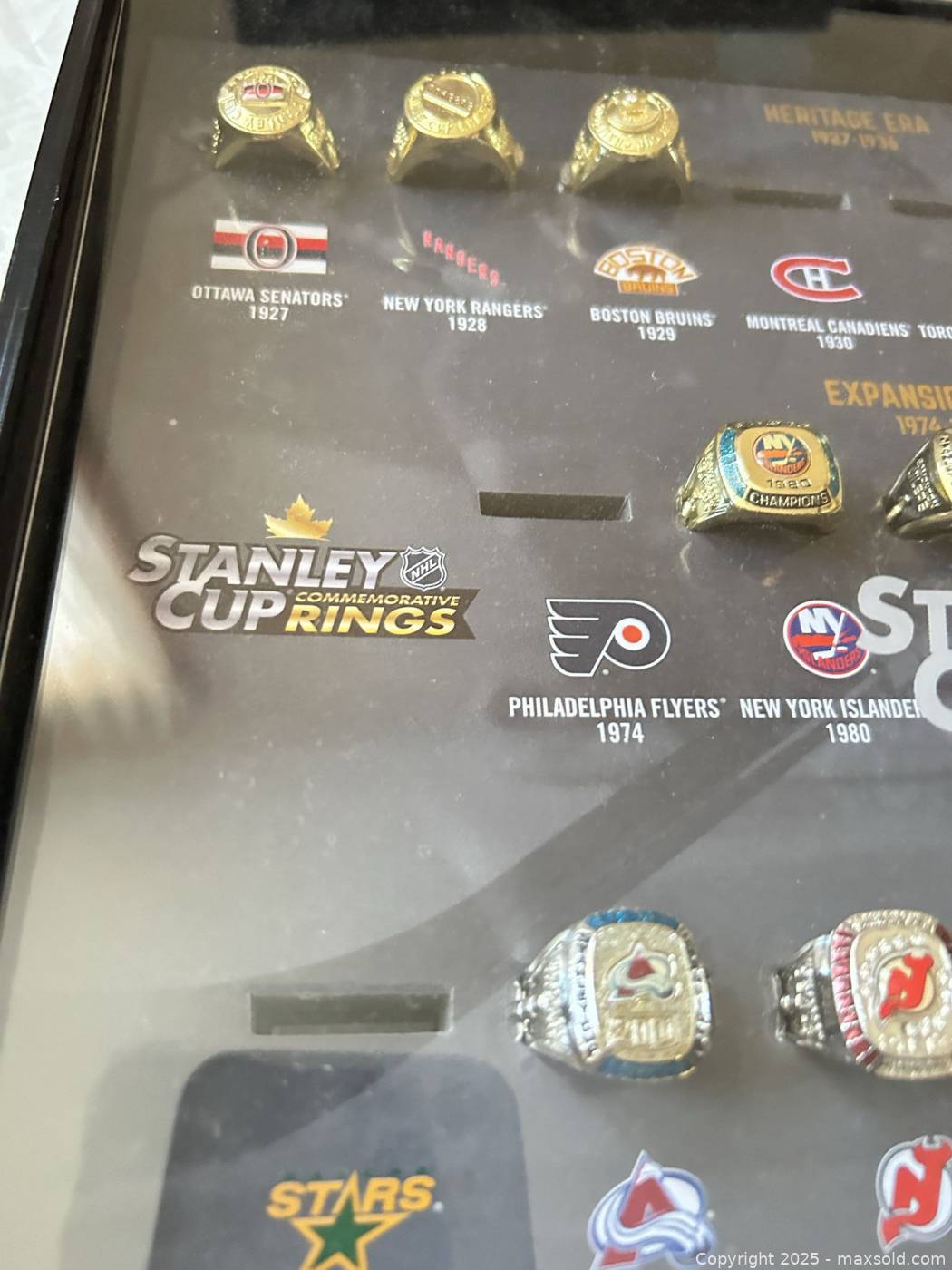 Two NHL Stanley Cup replica ring shadow box sets | Maxsold