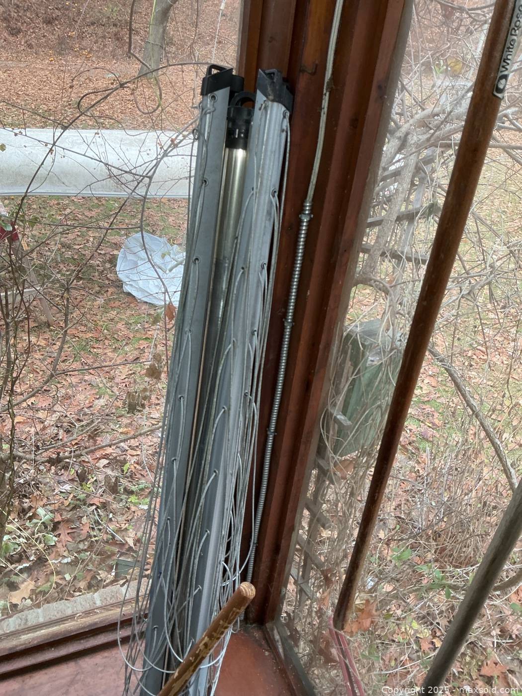 Collapsible clothesline, Coleman stove, signs, tools | Maxsold