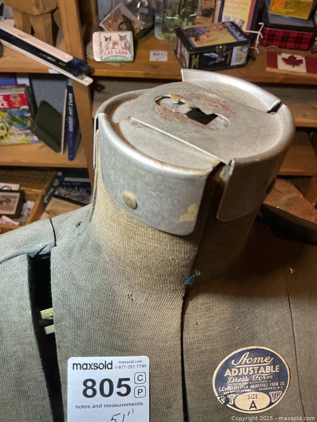 Vintage adjustable dress form with cast iron base | Maxsold